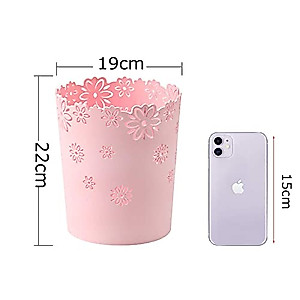 Trash can, Bedroom Trash can,Cute Trash can for Bedroom, Pink Bathroom Accessories,Pink Garbage can.