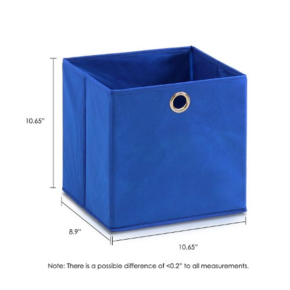 Furinno Laci NW13116 Foldable Storage Organizer with Round Ring Handle, Blue, Set of 3