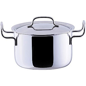 Miyazaki Seisakusho GEO-22PF Geo Pot-Off Pot, 8.7 inches (22 cm), Made in Japan, Compatible with Induction All Heat Sources, 7 Layers, 15 Years Warranty