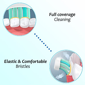 Hesubam Replacement Toothbrush Heads for Philips Sonicare E-Series Screw-On Electric Toothbrush Essence CleanCare Advance Elite Xtreme, and Refills for HX7022, HX7023, 6Pack
