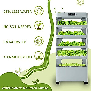 Nutraponics Hydroponics System for Herbs, Fruits, & Vegetables – Hydroponic Growing System with Automated LED Grow Lights – Vertical Farming for Indoor Tower Garden – 72 Planters and 82 Seeding Sites