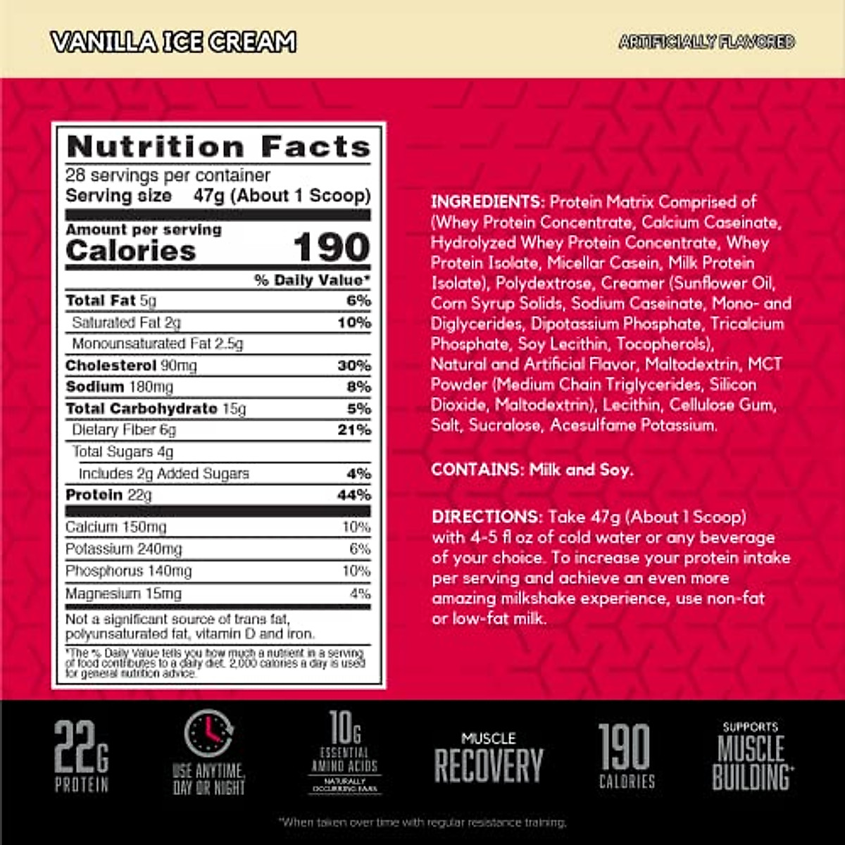 BSN SYNTHA-6 Whey Protein Powder, Vanilla Protein Powder with Micellar Casein, Milk Protein Isolate Powder, Vanilla Ice Cream, 28 Servings (Package May Vary)