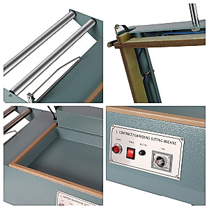 L-Bar Sealer, L-Type Sealing Cutting Machine, Heat Wrap Sealer, L-Type Heat Shrink Wrap Sealing Machine, 110v 1000w Impulse Heat Sealer Table Sealing Machine With 0-3s Adjustable Sealing Time