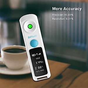 Writiany Digital Coffee TDS Concentration Refractometer, Coffee TDS Concentration Refractometer Digital Brix Refractometer Accuracy ±0.03% TDS Compact
