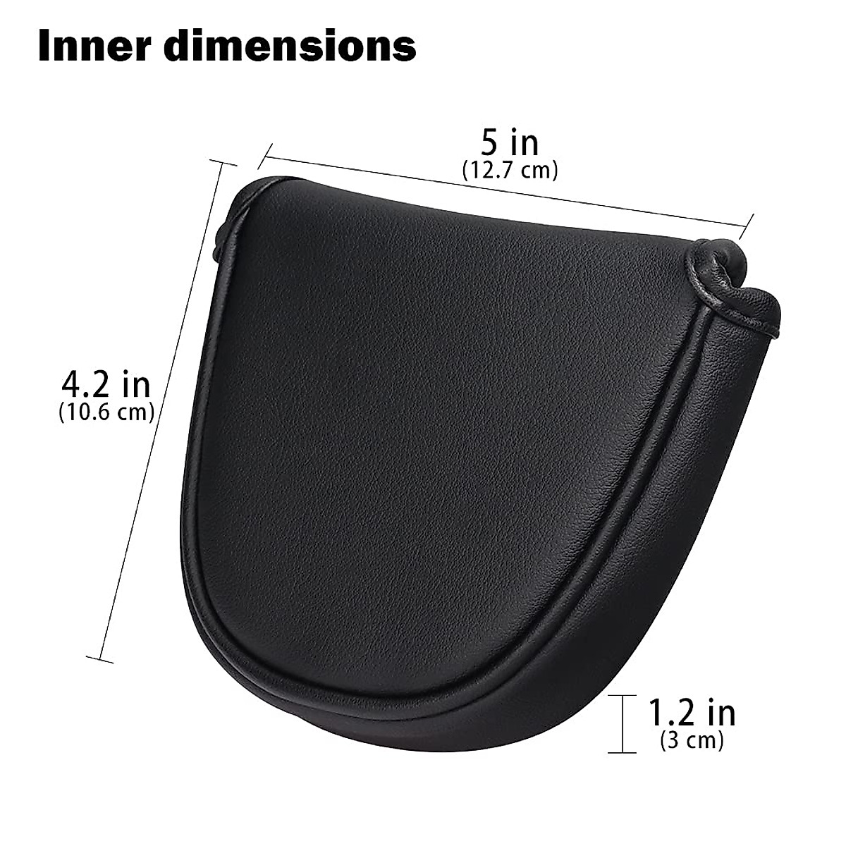 BIG TEETH Mallet Putter Cover Black, Putter Cover Mallet Magnetic, Putter Headcover Mallet for Odyssey Center Shafted Mallet Putter