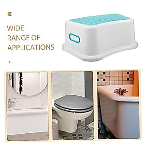 MOLUCKFU 1pc Plastic Stool Footstool Toilet Step Stool for Thicken Toilet Stool Child Step Stool Camp Stepping Stool Stable Toilet Chair Stepping Stool for Poop Chair Blue