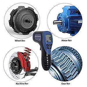 EHDIS Digital Handle Tachometer RPM Meter Non Contact Photo LCD Tachometer RPM Reader Gauge Speed Tach Meter