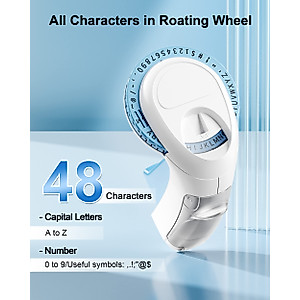 Airmall Omega S Embossing Label Maker, Embossed Label Maker Machine with 6 Tapes, 3D Vintage Handheld Embosser Label Printer, Blue Manual Portable Labeler for Home School Kitchen and DIY