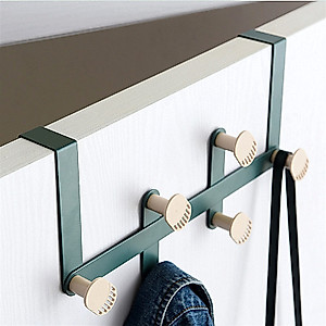 Entryway Hooks Coat Rack Hook Wall Hanging Coat Rack Door Hook Coat Hanger Kitchen Cabinet Storage Holder Household Bathroom Towel Hanging Rack Coat Hooks Wall Mount (Color : Blue)