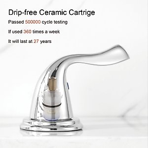 RKF Faucet- Replacement Lever Handles with Valve Faucet Accessory Faucet Parts Faucet Kit Chrome B07