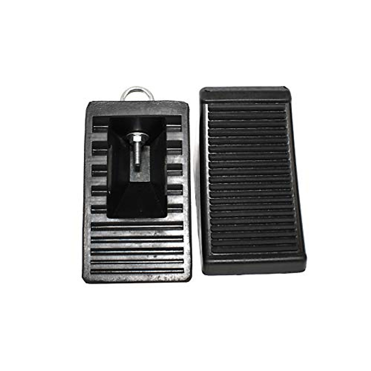 MaxxHaul 50011 Rubber Wheel Chock with Eyelet (6-1/2" x 3-3/4" x 4"), 2 Pack