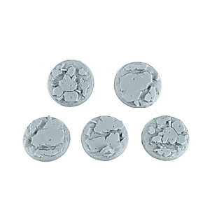 War World Gaming War Torn City Rubble Round Bases x 5 (40mm) - 28mm Heroic Scale Wargaming