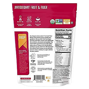 BetterBody Foods Organic Antioxidant Fruit and Fiber Superfood Blend, 12.7 Ounce, Powder