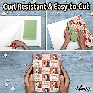 Super Cute, Funny Happy Birthday Girl 20x30 Inch Wrapping Paper Sheets 3 Pack. Recyclable, Novelty Design Squares Great for Friends. Unique, Folded Heavy Duty Gift-Wrap Papers for Women’s Bday Gifts.