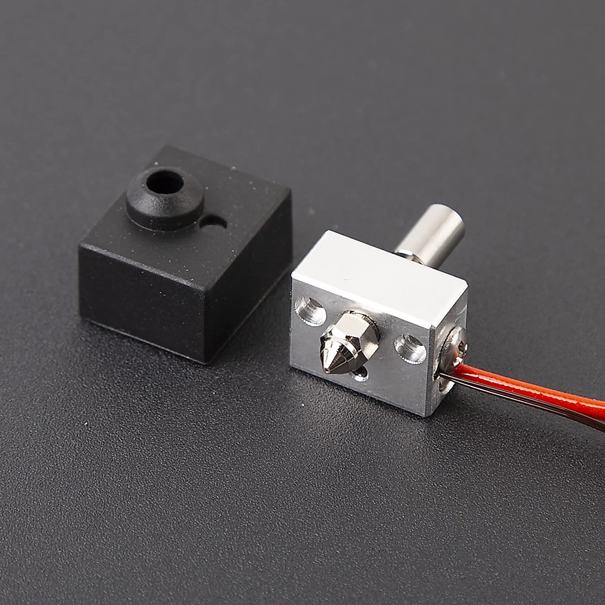 CR Official Sprite Extruder Heater Block Kit High Temperature 300℃ Compatible with Ender 3 S1 Pro/Ender 3 S1/ CR10 Smart Pro, Titanium Heatbreak Plated Copper Nozzle