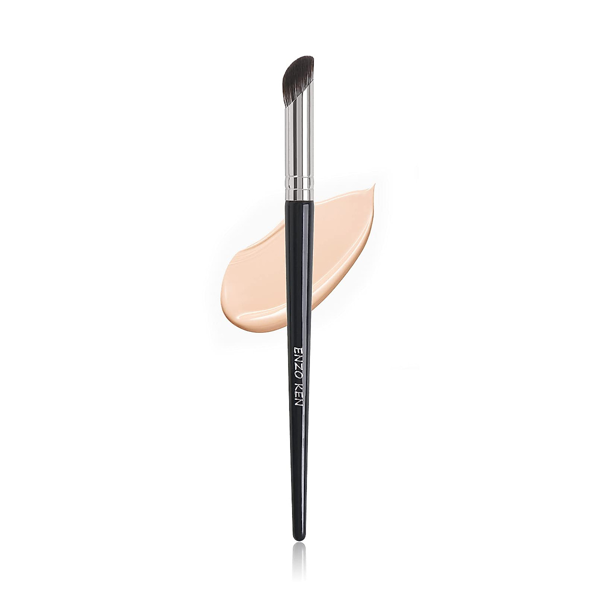 ENZO KEN Small Nose Contour Brush, Angled Concealer Brush Under Eye, Concealer Brush, Angle Concealer Brush, Small Concealer Brushes, Contour Nose Brush, Concealer Angled Brush - Black, 8M01