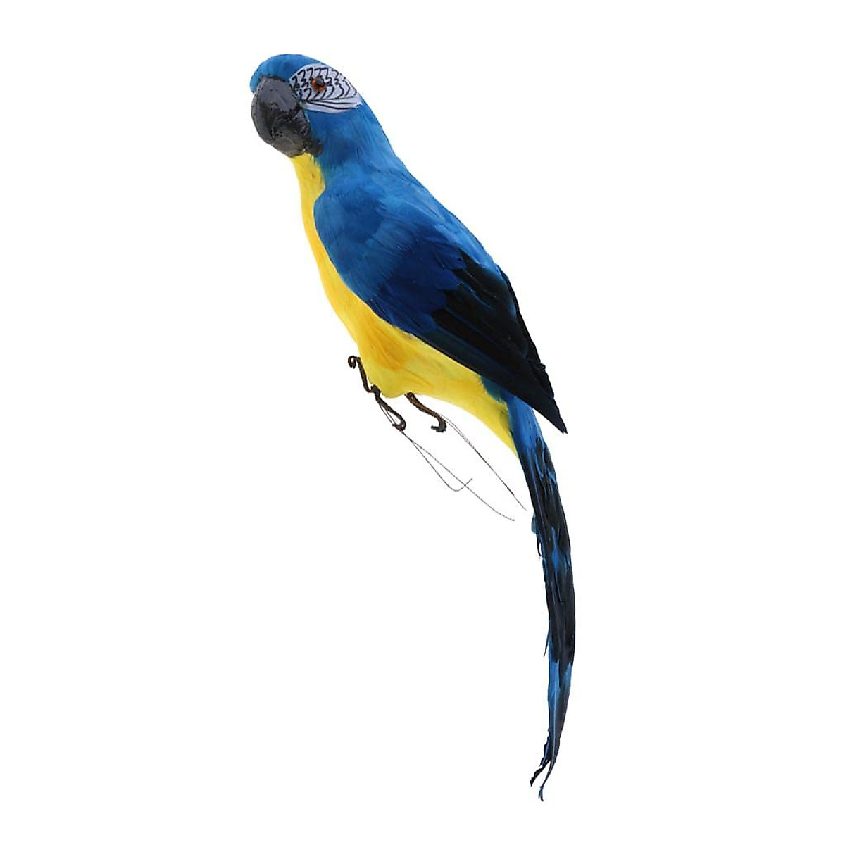 Homyl Fake Artificial Parrot Feathered Bird Budgie Garden Home Decoration - Blue