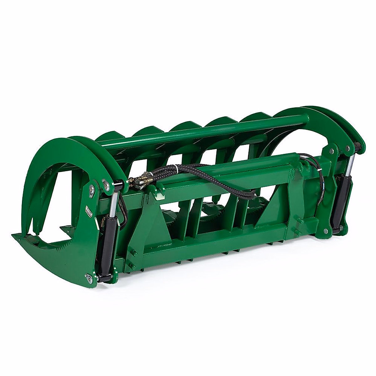 Titan Attachments 72" HD Root Grapple Rake Attachment Fits John Deere Hook and Pin Connection, Recommended for Series 4 Tractors, Twin 3,000 PSI Cylinders, Carry Rocks, Logs, Brush, Debris