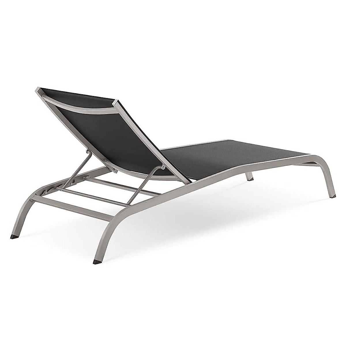 Modway Savannah Outdoor Patio Mesh Chaise Lounge Chair in Black