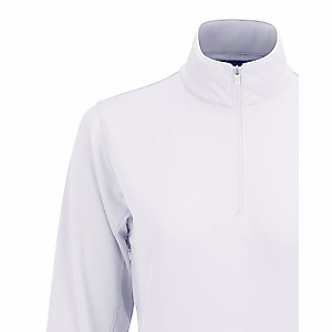 Vantage Apparel Women's Collegiate Micro Mesh Performance White 1/4 Zip Pullover, Air Force Falcons, White, Medium