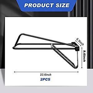 Dunzy 2 Pieces Portable Folding Saddle Rack Collapsible Saddle Storage Rack, Wall Mount Black Saddle Stand for Horse Trailer Western Saddles Horses Blanket Stall (Classic Style)