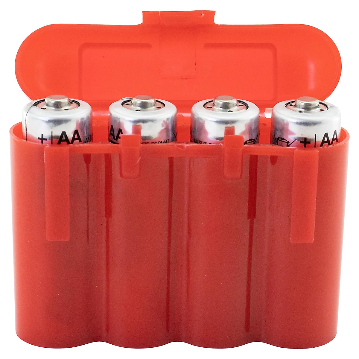 Powertron Batteries 3 Pack AA/AAA / CR123A Red Battery Holder Storage Cases