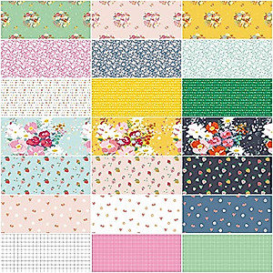 Minki Kim Misty Morning Rolie Polie 40 2.5-inch Strips Jelly Roll Riley Blake Designs RP-11580-40