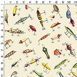 GRAPHICS & MORE Antique Fishing Fish Lures Gift Wrap Wrapping Paper Rolls
