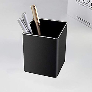 Metal Square Desk Pen Pencil Organizer Cup Storage Holder Aluminum Container Stationery Office School Supplies/for Holding Pencils, Pens, Highlighters, Markers, Scissors