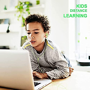 kolodosa Ear Buds for Laptop - 4 Pack Earphones with mic Wired Headphones and Microphone Sport Gym Running Workout Earbuds fits iPhone Android Kids Computer PL 3.5 Jack chromebook pc