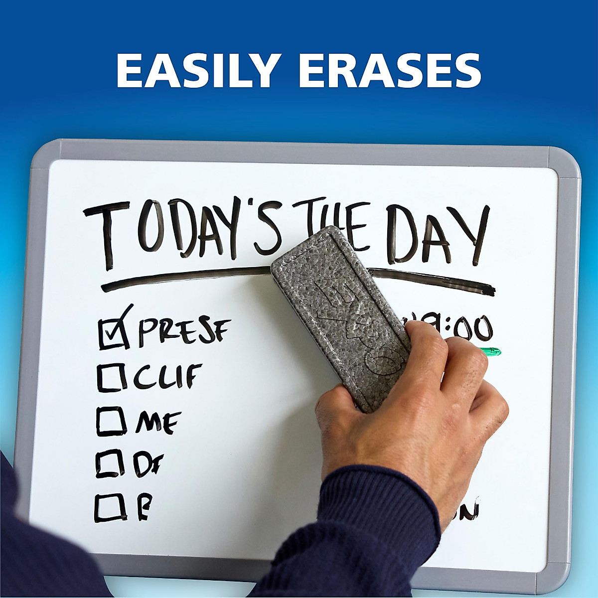 EXPO Low Odor Dry Erase Markers, Ultra-Fine Tip, Black, 4 Count