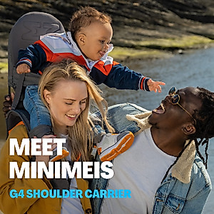 MiniMeis G4, Grey - Lightweight Child Shoulder Carrier - For Kids 6 Months to 4 Years Old
