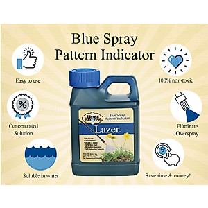 Liquid Harvest Lazer Blue Spray Pattern Indicator 8 oz, Surfactant 8 oz, and Mesotrione 8 oz Bundle for Effective Weed Control