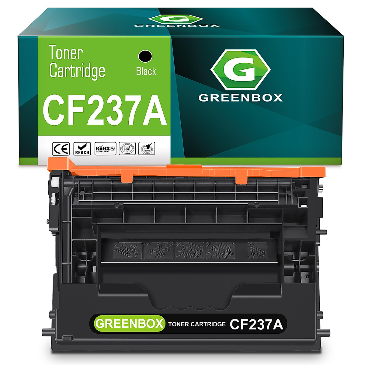 GREENBOX Compatible 37A High-Yield Toner Cartridge Replacement for HP 37A CF237A 37X CF237X for HP Enterprise M607 M608 M607n M608n M608dn M608x M609 MFP M631 M632 M633 Printer (11,000 Pages, 1 Black)