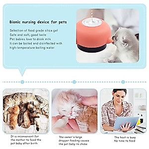 Puppy Milk Feeder for Multiple Puppies Newborn, Kitten Bottles for Nursing Supplies, Nipples for Kittens Puppy Feeding Station, Kitten Nipples for Nursing (3 Nipples with Station)