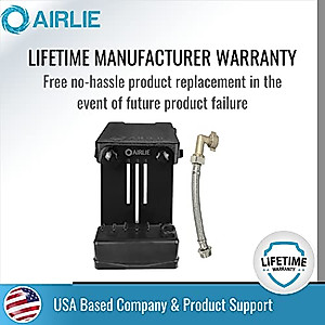 Airlie Pool Water Leveler, Patented, Included Stainless Steel Hose and Brass 90° Connector, Automatically Adjusts Pool Water Level, User Friendly Design (Black)