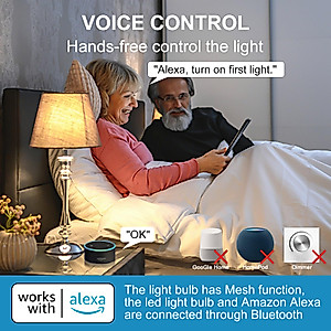Sobrovo Alexa Led Light Bulbs, A19 E26 Smart Bulb, 130W Equivalent, Warm White to Daylight, 13 Watt Bluetooth Remote Control Light Bulb,Energy Saving,for Kitchen Bedroom Indoor,1 Pack