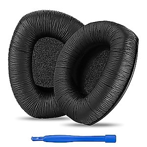 Replacement Ear Pads for Sennheiser RS160, HDR160, RS170, HDR170, RS180, HDR180 Headphones Replacement Ear Cushions, Ear Covers, Headset Earpads (Leatherette/Black)