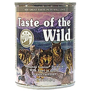 Taste of the Wild Grain-Free Canned Dog Food Variety Pack - Wetlands, Pacific Stream, High Prairie, and Sierra Mountain Pack of 12, 13.2 ounce cans by Taste of the Wild