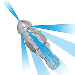 Alpha Rider Sewer Jet Nozzle, Stainless Steel Pressure Washer Sewer Jetter Nozzle Head, 1/4" Quick Connector, 5000 PSI Drain Jet Hose Nozzle