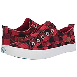 Blowfish Malibu womens Play Sneaker, Red Buffalo Check, 6 US