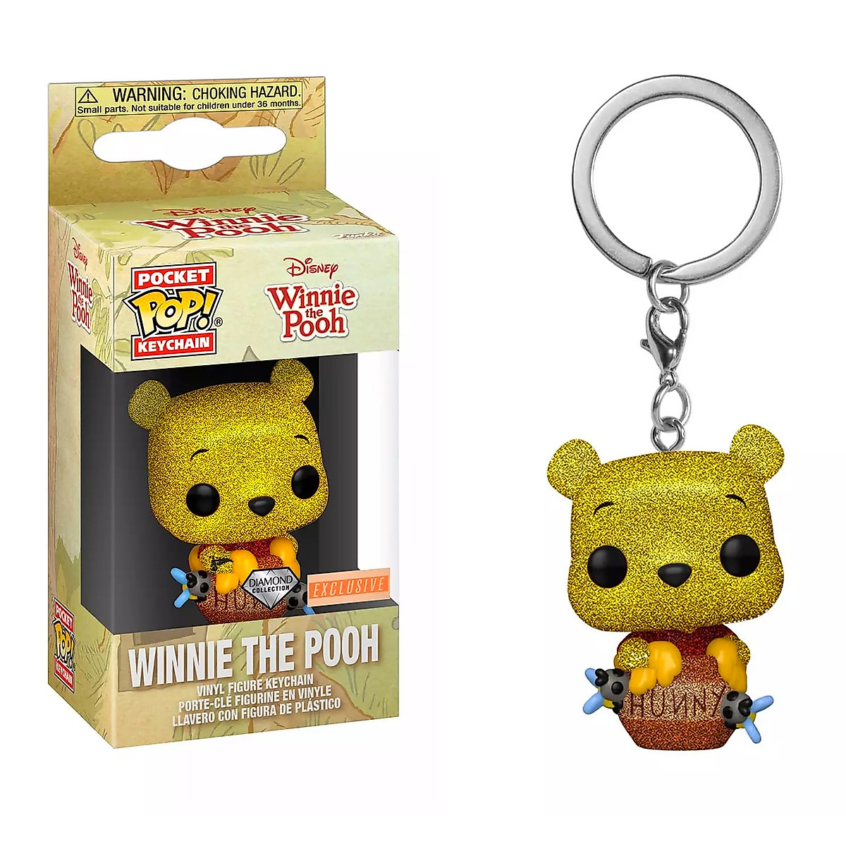 100 Acre Woods Disney Pop Winnie The Pooh Mini Figure Exclusive Diamond Honey Pot Bundled with Classic Movie Poster + Bitty & Mickey Mouse Magnet! + Rewind Peter Pan 6-Items