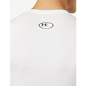Under Armour Men's Armour HeatGear Compression Short-Sleeve T-Shirt , White (100)/Black, Medium