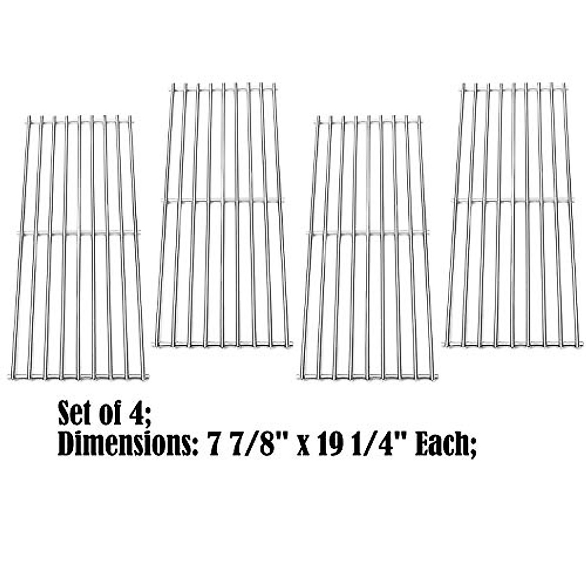 Direct Store Parts Kit DS111 (4-Pack) Solid Stainless Steel Cooking grids Replacement for Turbo,Perfect Flame, Perfect Flame Gas Grill (4)
