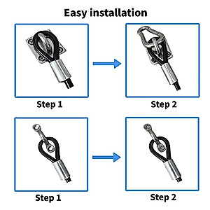 YeeBeny Trash Can Lid Lock, Metal Universal Lid Lock for Outdoor Garbage Cans, Prevent Garbage from Spilling, (2 Pack)