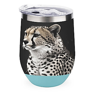 Stainless Steel Insulated Cup, Cheetah Print 304 Stainless Steel, Smooth Round Rim Ideal for Office, Home, And Gift Giving