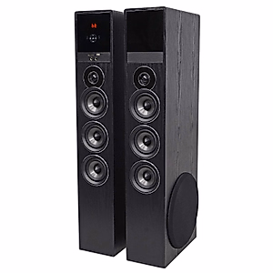 Rockville TM150B Black Home Theater System Tower Speakers 10" Sub/Bluetooth/USB