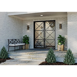 Progress Lighting Cylinder Collection 5" Modern Outdoor Up/Down LED Wall Lantern Light Antique Bronze