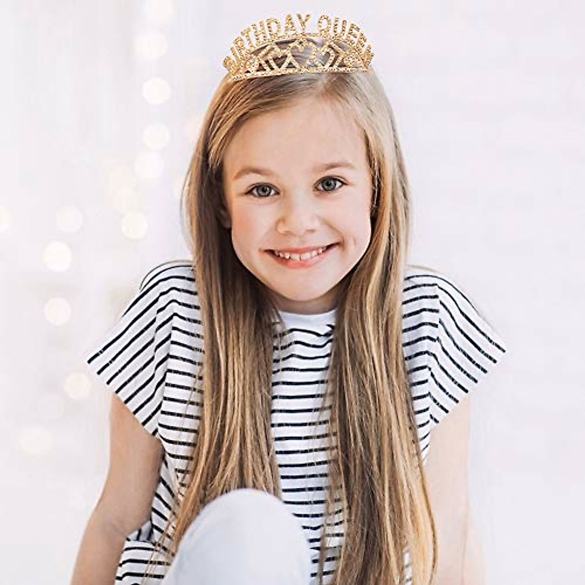 Birthday Crowns for Women, Didder Birthday Queen Rhinestone Tiara & Sash Kit,Birthday Tiaras and Crowns for Women Gold Crown for Girls Birthday Girl Crown 21 Glitter Birthday Sash for Women Gift Party