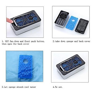 Personal Air Conditioner Fan, Portable Mini Cooling Necklace Fan No Leaf , HandHeld Electric USB Quiet Desk Fan Summer Cooler with 1400mAh Rechargeable Battery for Office Room Outdoor Traveling